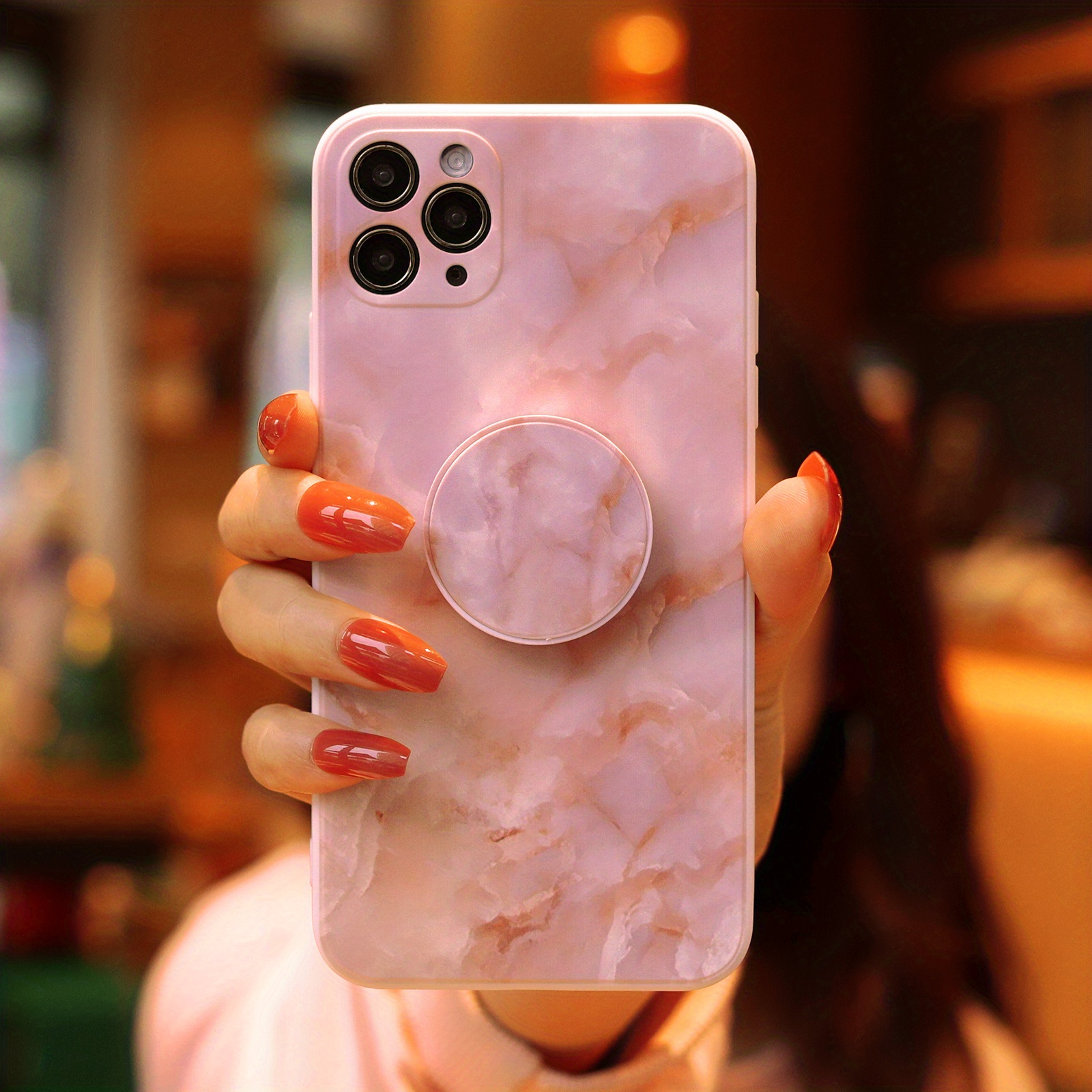 Marbling Tpu Material Phone Case With Folding Stand For Apple Iphone 14 ...