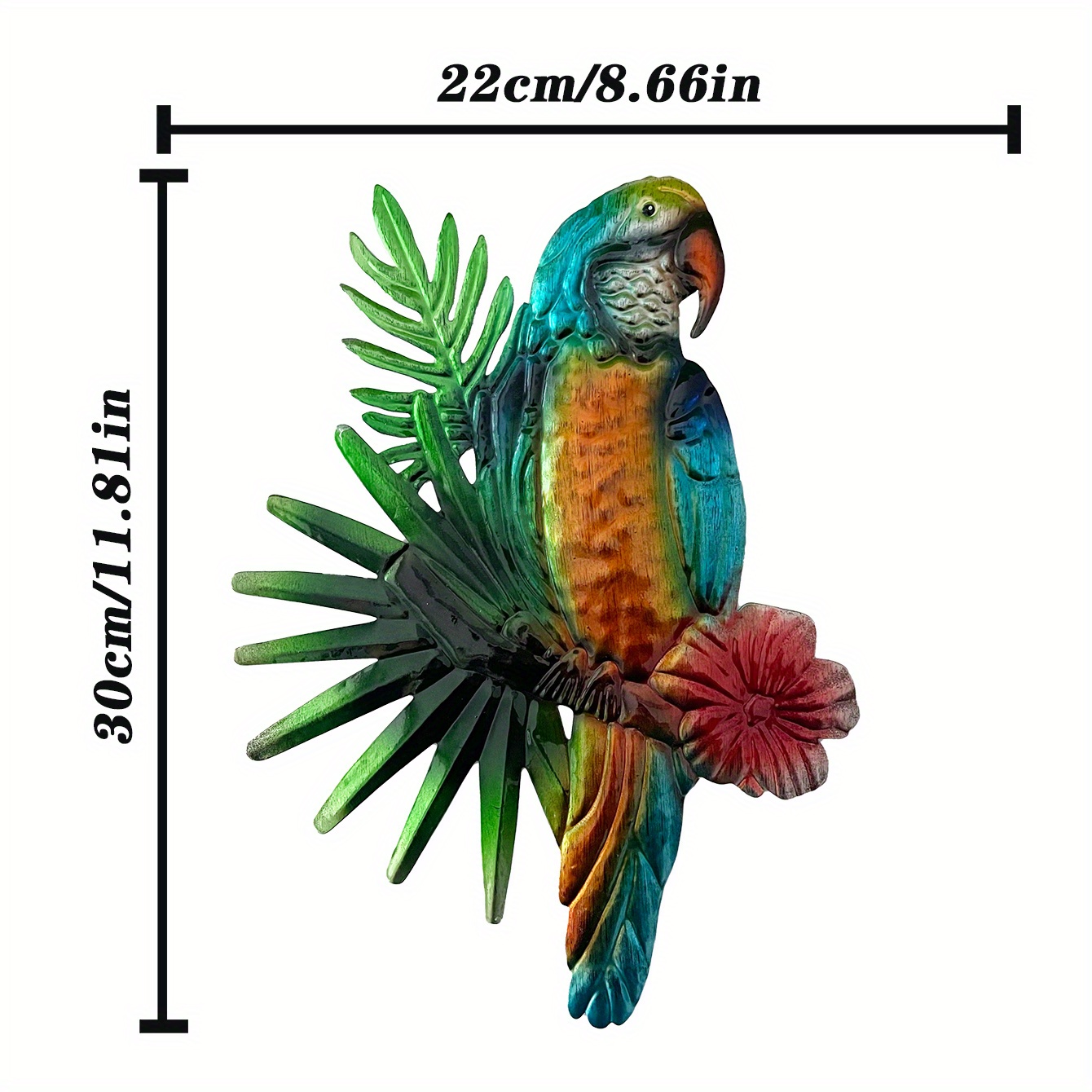 Metal Bird Wall Art Hanging Decor Handmade Colorful Parrot - Temu