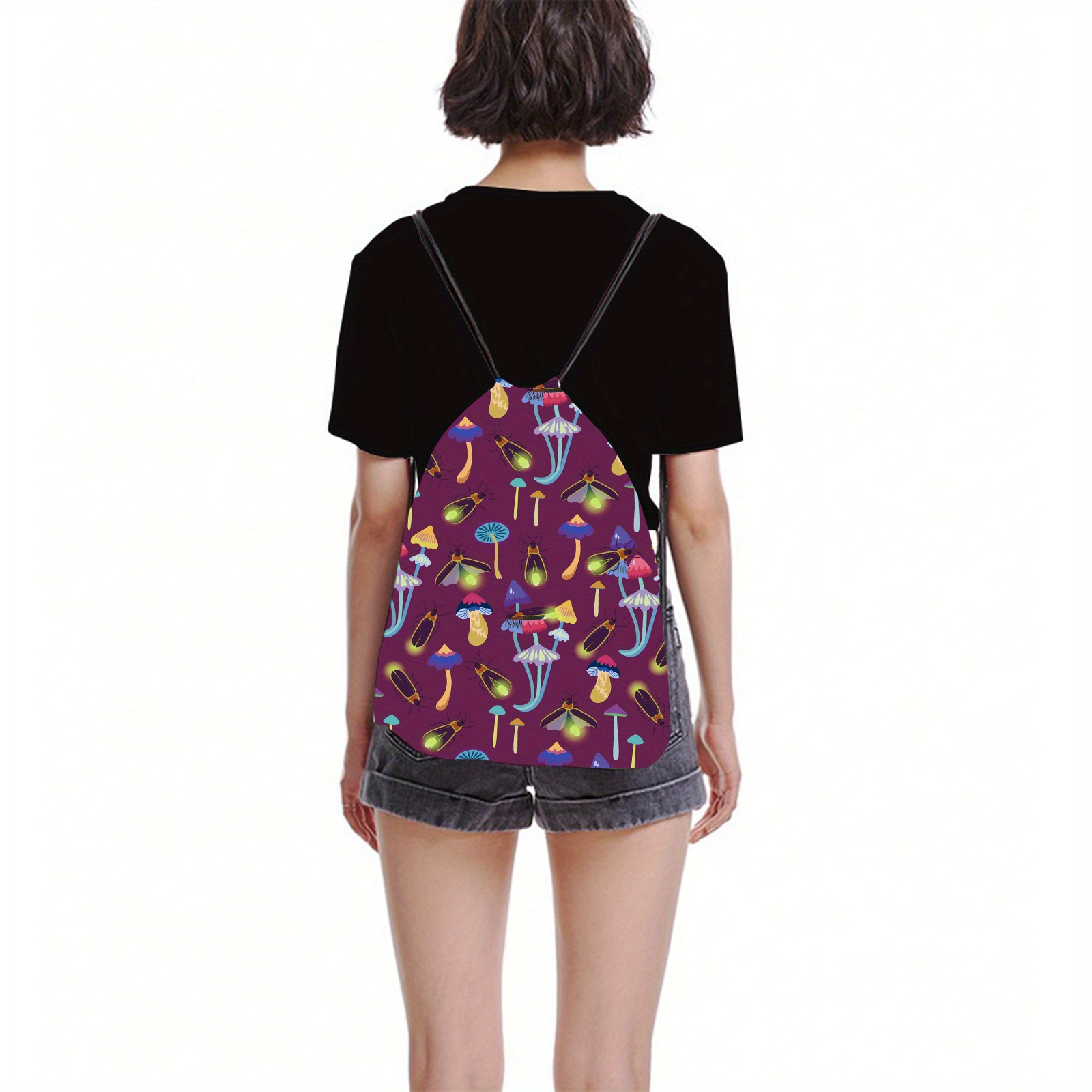 Firefly Print Graphic Ladies Backpack Casual Versatile Multi - Temu Canada