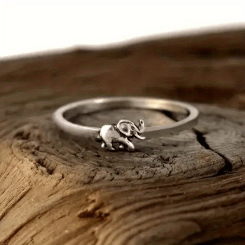Vintage Creative Elephant Ring Stackable Finger Jewelry Accessories 1 ...