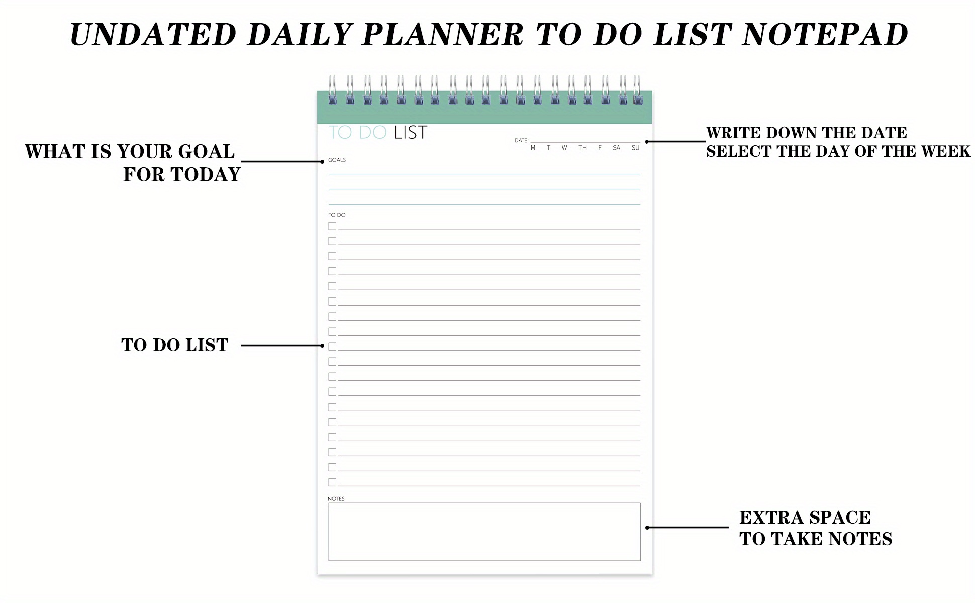 Trees Daily Planner List Task Checklist Notepad - Temu