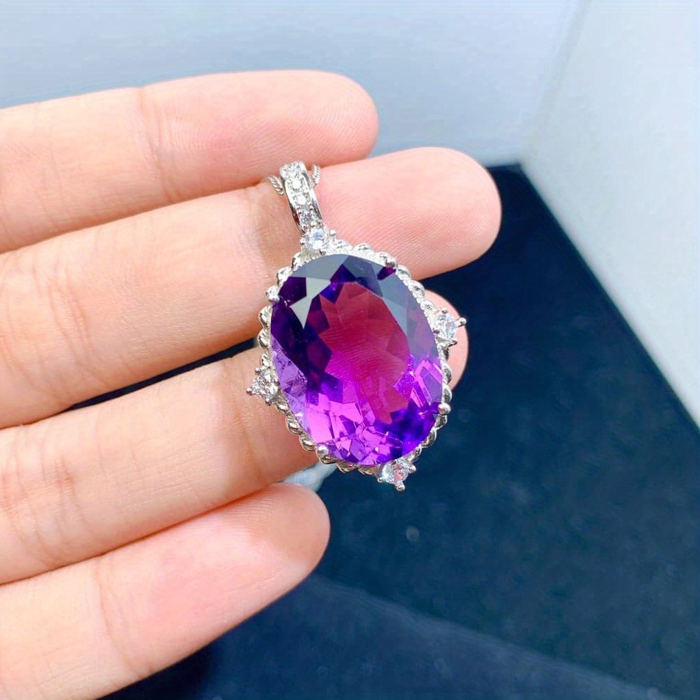 deep purple zircon new arrival copper silver plated support - Temu ...