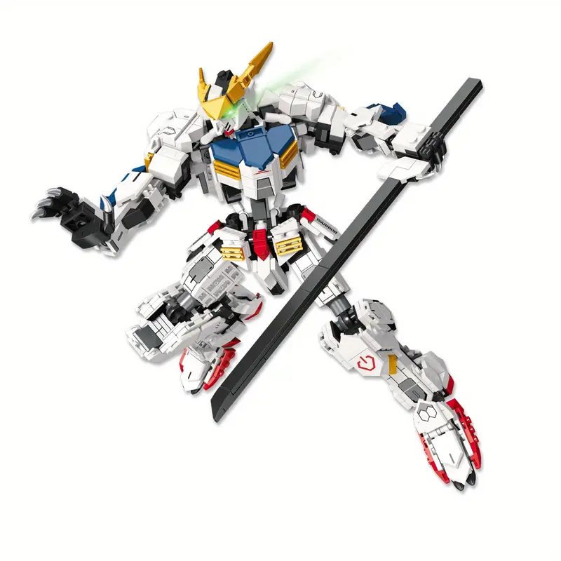 952 Particles Building Block Set 28cm Robot Big Spaceship With Two