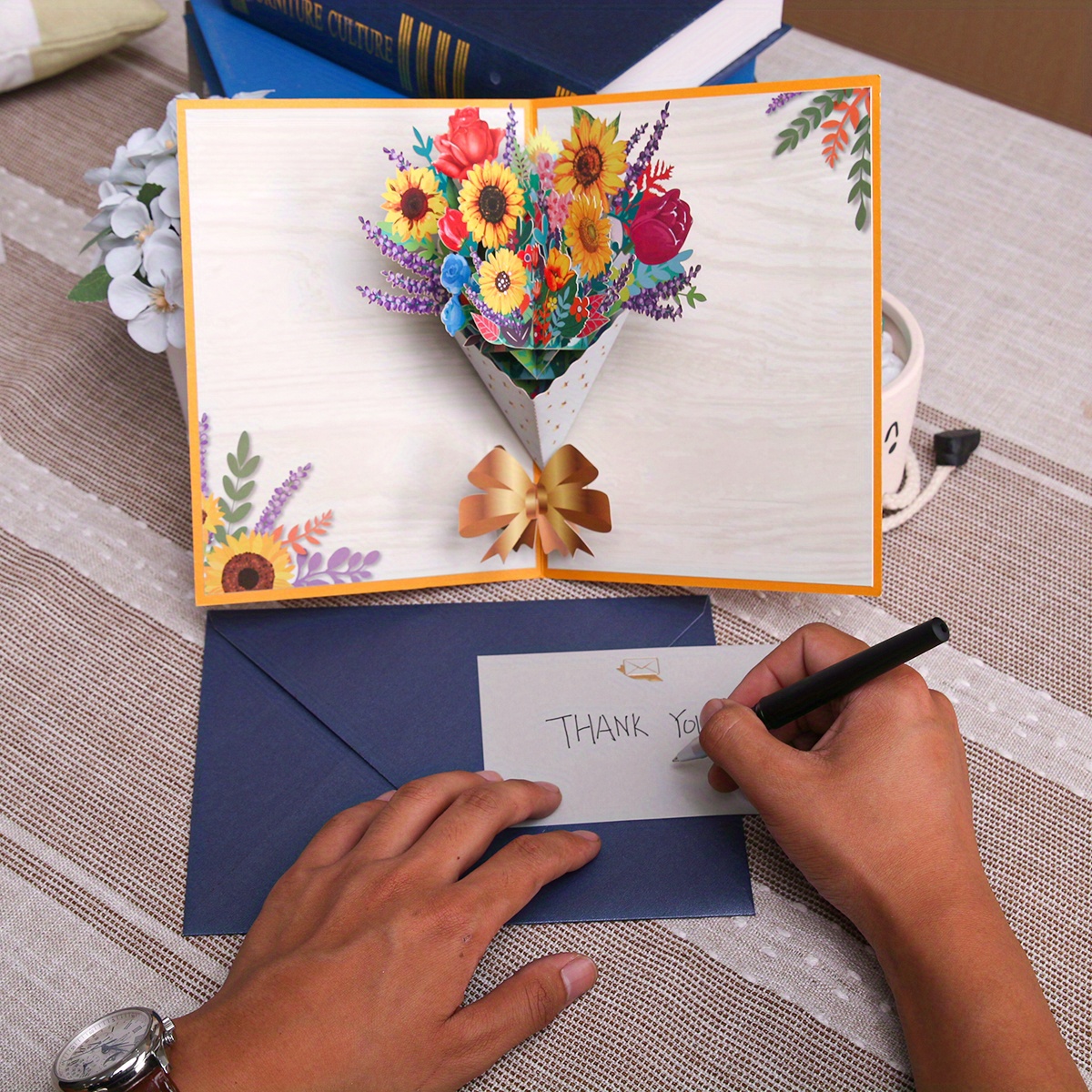 flower card 3 card birthday mothers father's - Temu Australia