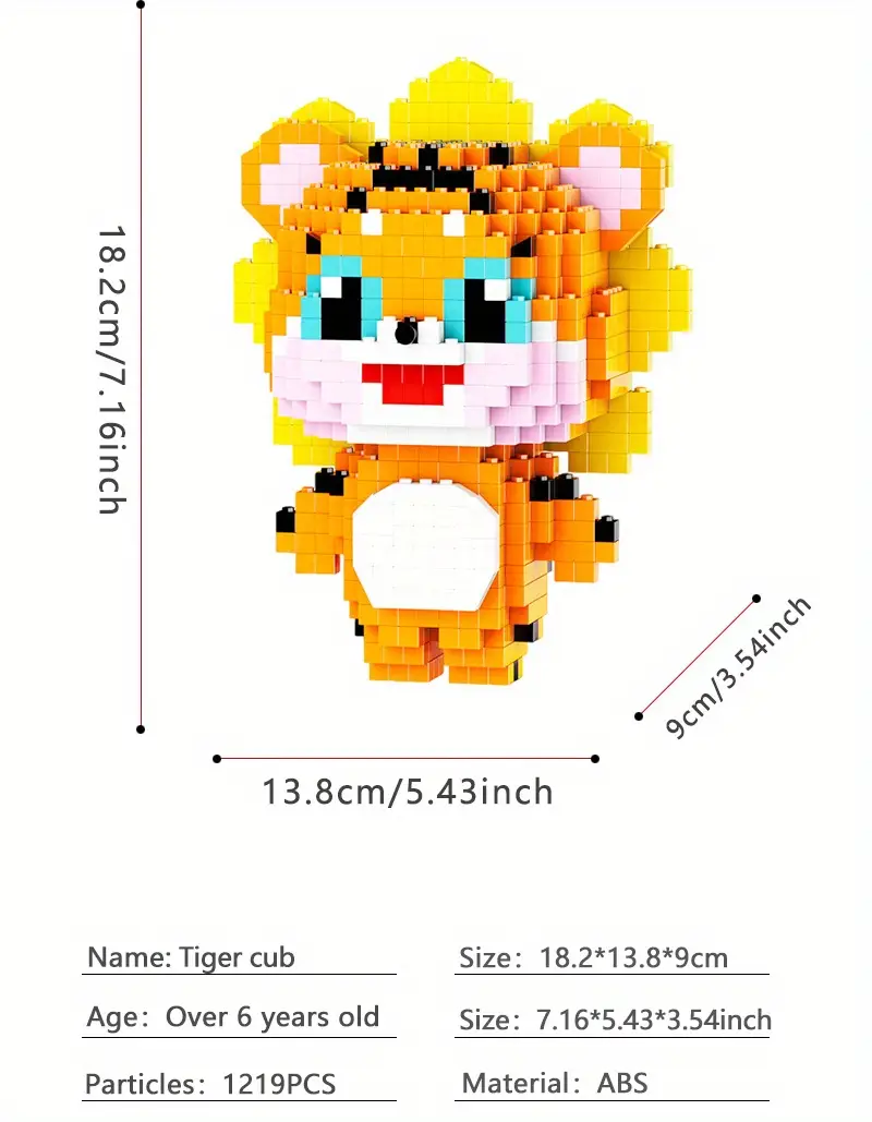 リトルタイガービルディングキット、組み立てビルディングブロック、プラスチックおもちゃ、動物シリーズ、diy 3dリトル | Temuで節約を ... リトルタイガービルディングキット、組み立てビルディングブロック、プラスチックおもちゃ、動物シリーズ、diy 3dリトル | Temuで節約を ...