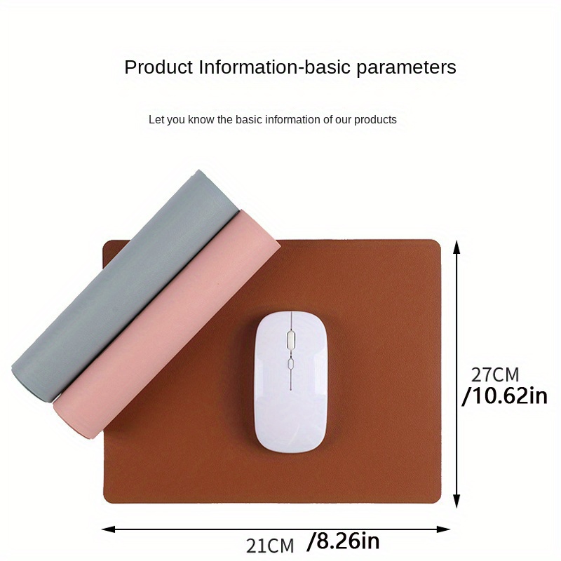 Desk A Stylish Pvc Faux Leather Mouse Pad! - Temu