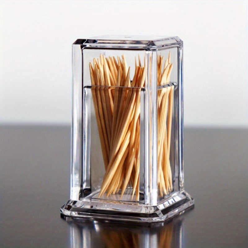 1pc Acrylic Toothpick Holder With Lid Egg Shaped Toothpick Container ...
