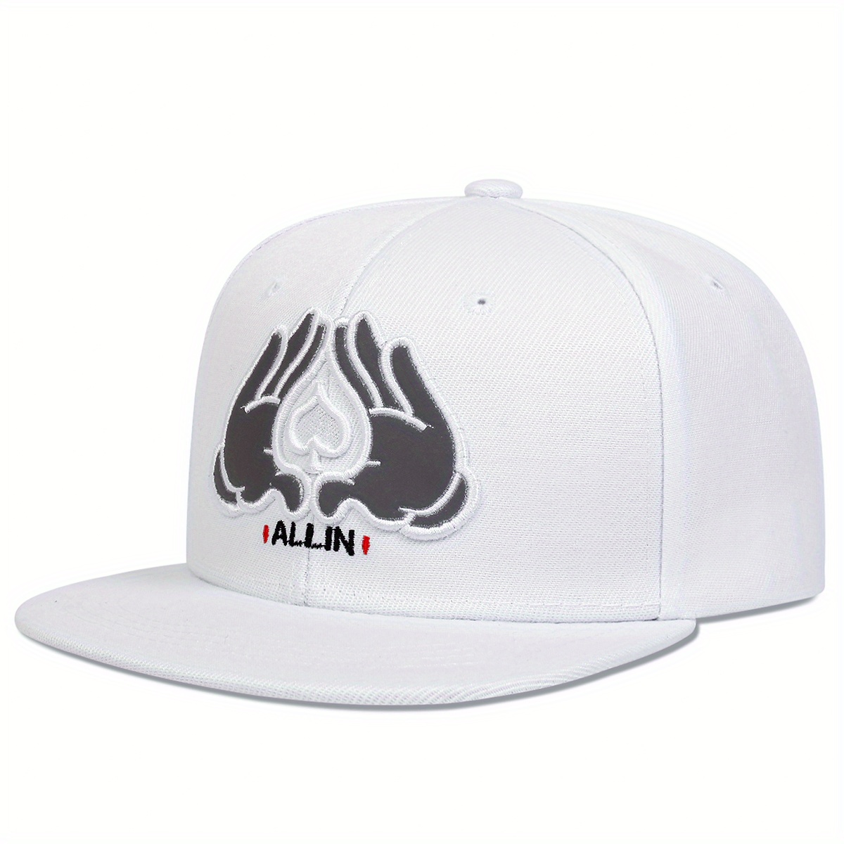 1pc Men's Hip Hop Hat With Two Hands Embroidery | Shop Now For Limited ...