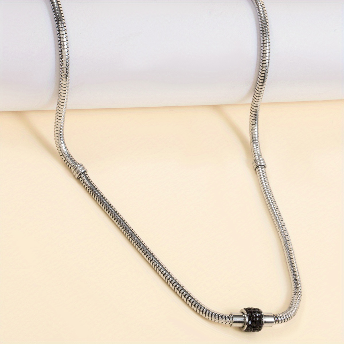 Simple Water Pipe Stainless Steel Necklace Chain Jewerly - Temu Norway