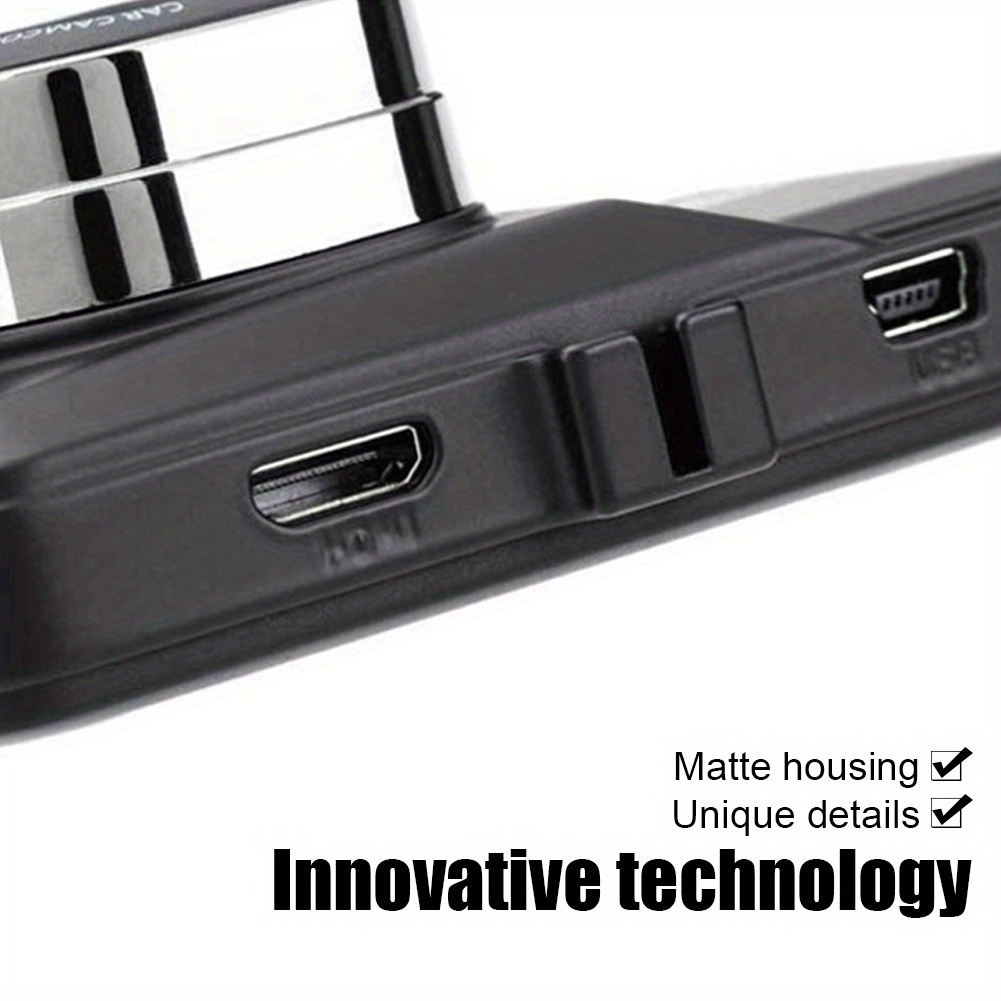 Car Video Recorder Dash Cam Front Rear Car Dvr Vehicle Black - Temu