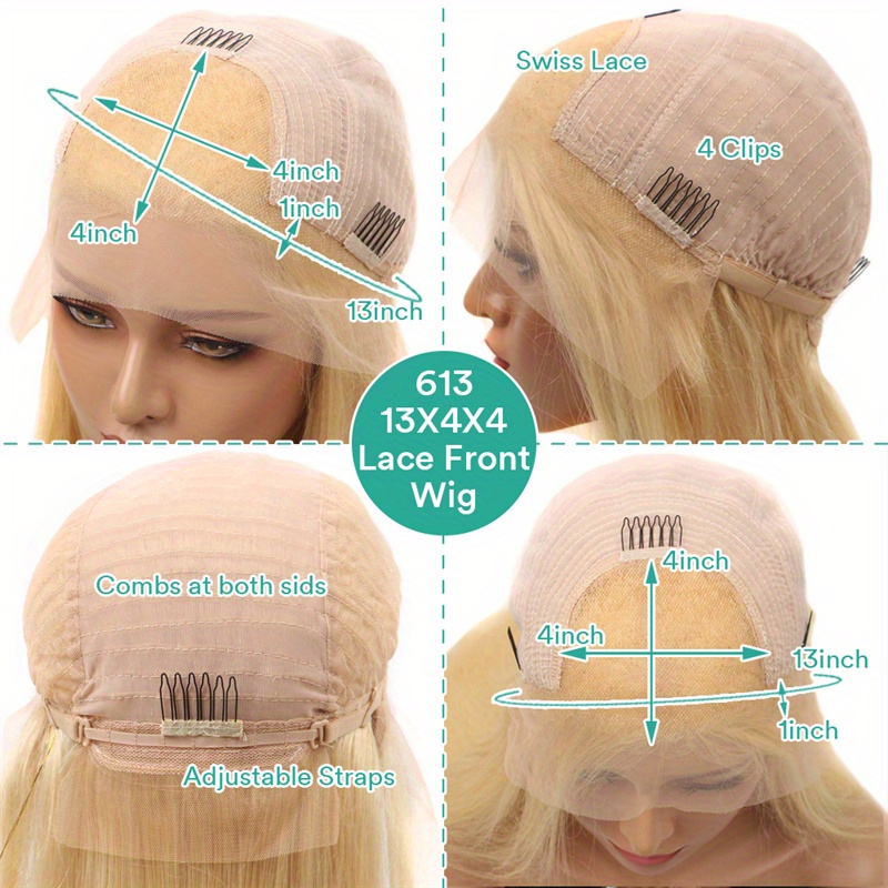 613 Hd Lace Frontal Wig Deep Wave Transparent 13x4 Lace - Temu Canada