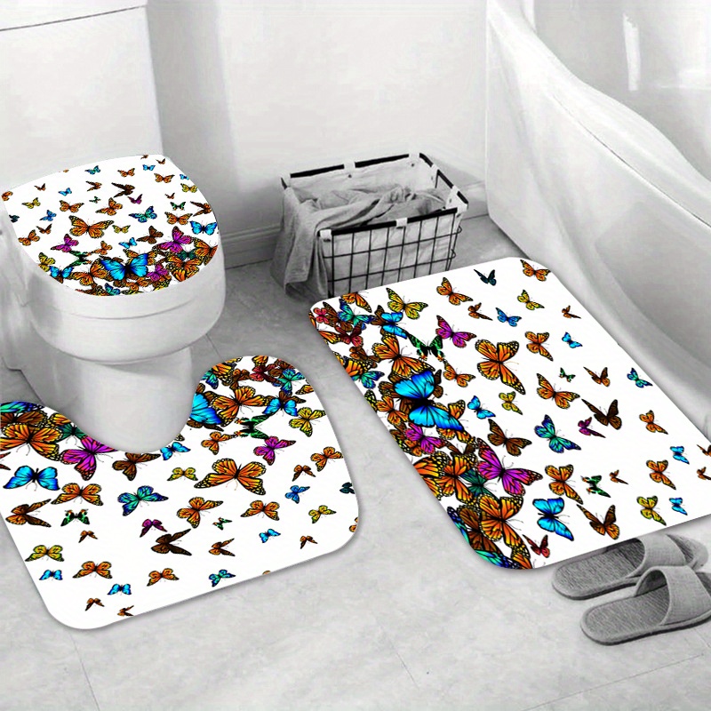 Brighten Up Your Bathroom With A Colorful Butterfly Pattern Shower ...