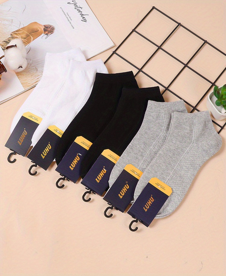 men's cotton short socks summer breathable solid color - Temu Australia