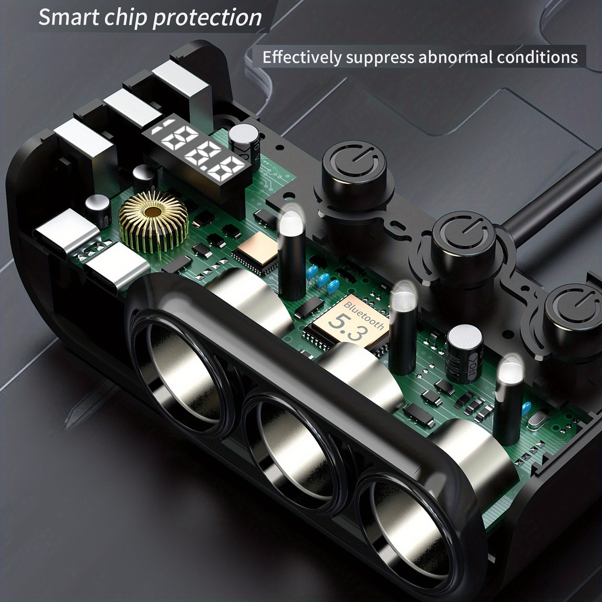 Car Cigarette Lighter Adapter 3 Usb C Type c Pd Charger - Temu