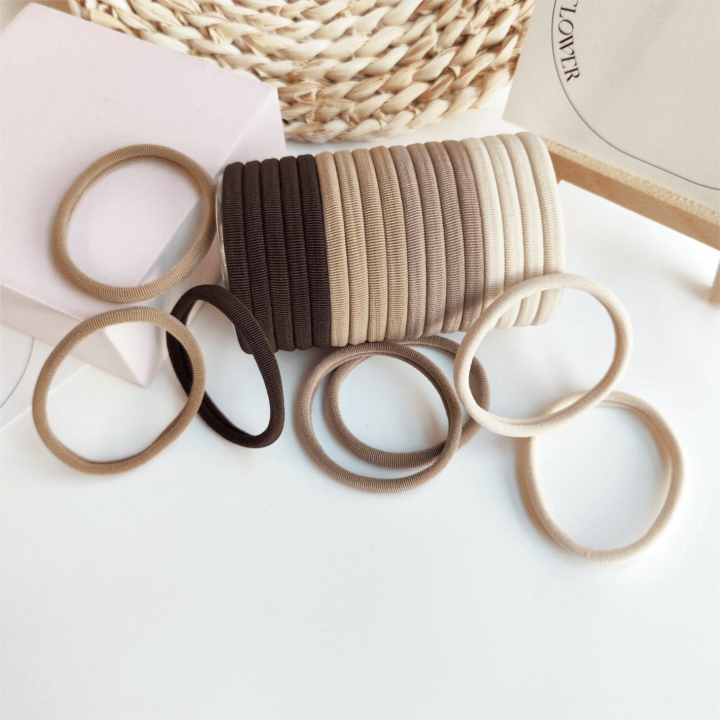 Fashion Elastic Ponytail Bands Seamless Hair Ties Black Hair - Temu Canada
