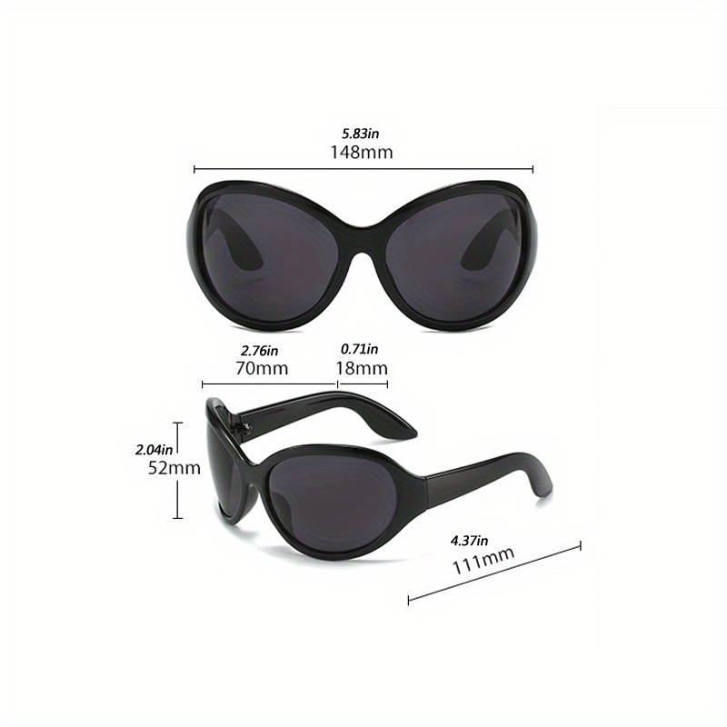 Y2k Wrap Around Fashion Women Men Oversized Hiphop Tinted Temu Canada