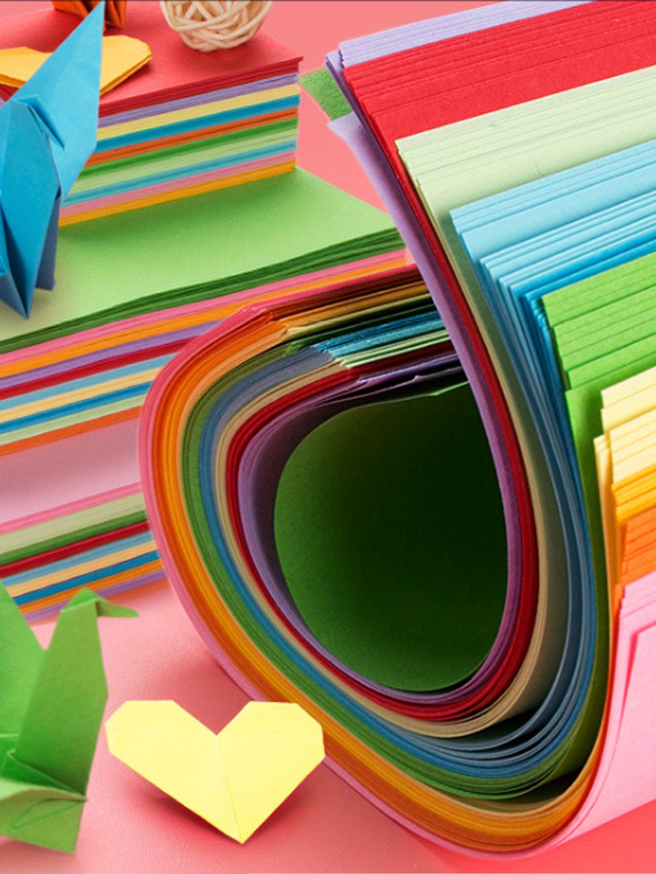 A4 Color Students' Origami Copy Paper 10 Colors Available - Temu