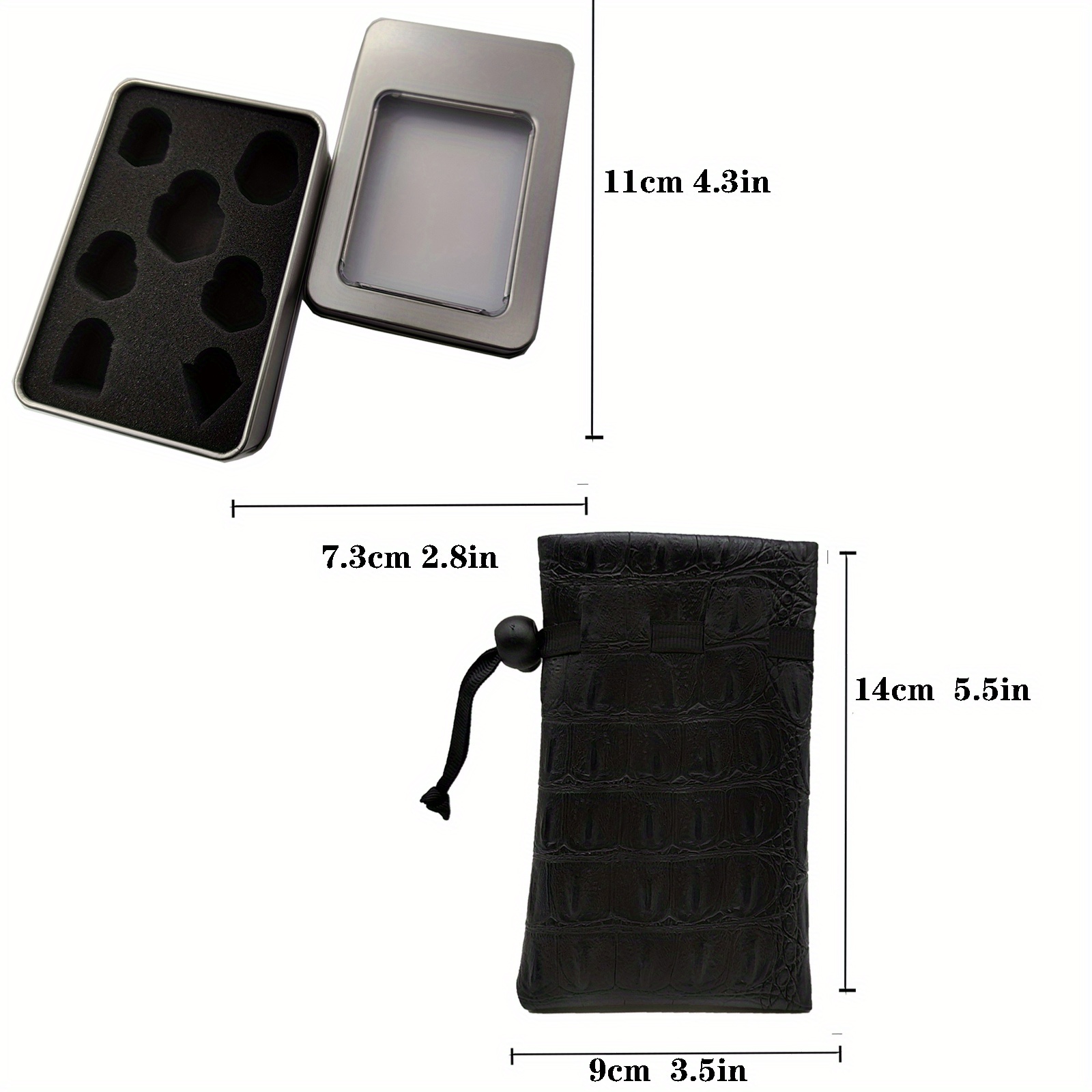 Leather Dice Pouch Skylight Box Drawstring Leather Dice - Temu