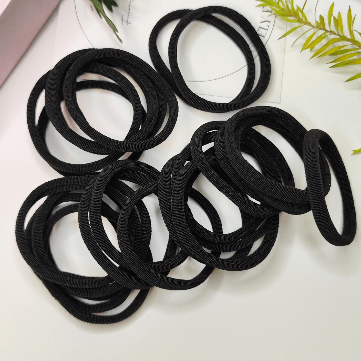 Fashion Elastic Ponytail Bands Seamless Hair Ties Black Hair - Temu Canada