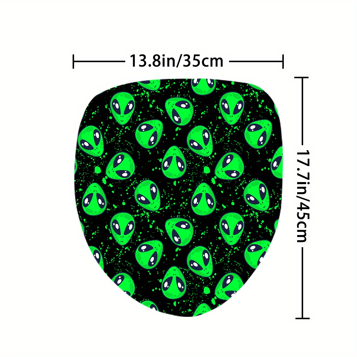 1pc Alien Pattern Shower Curtain With 12 Hooks Non Slip Bathroom Rug ...
