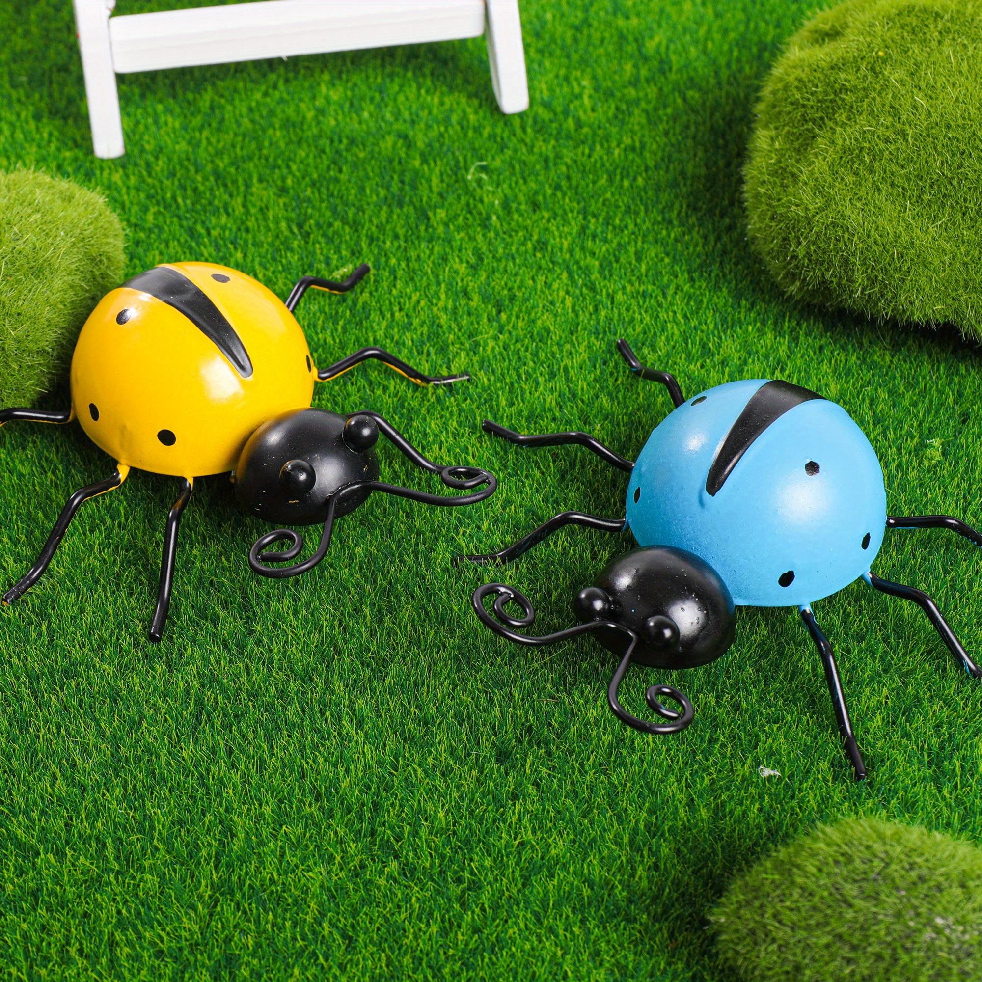 Beautiful Metal Ladybug Statue Perfect Garden Art Sculpture - Temu