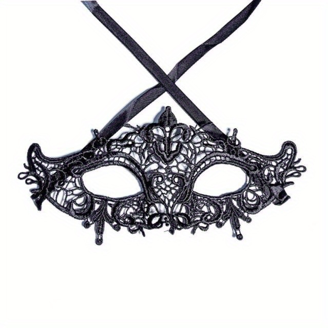 Black Lace Half face Mask Halloween Masquerade Party - Temu New Zealand