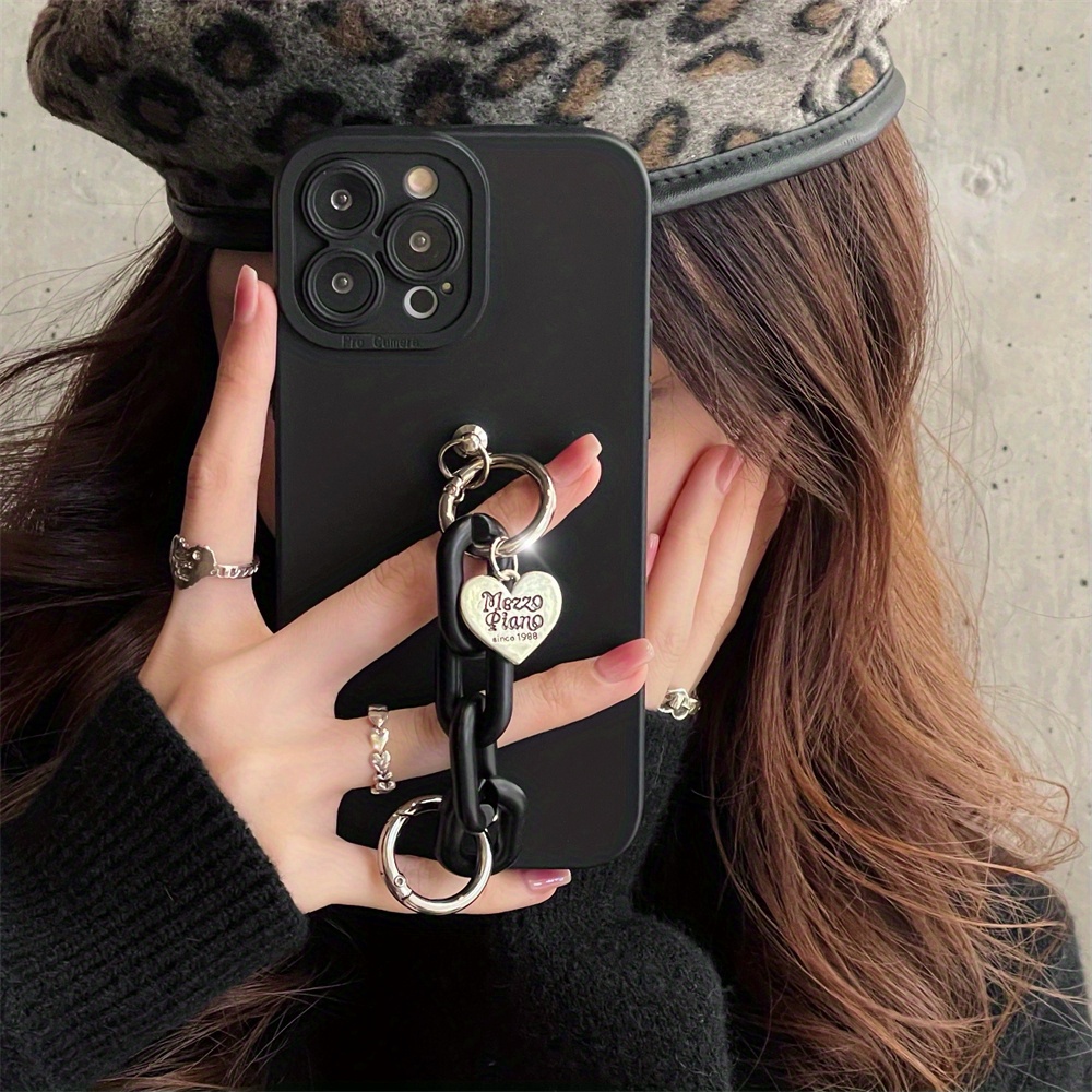 Matte Electroplated Angel Eye Wrist Phone Case Chain - Temu United Kingdom