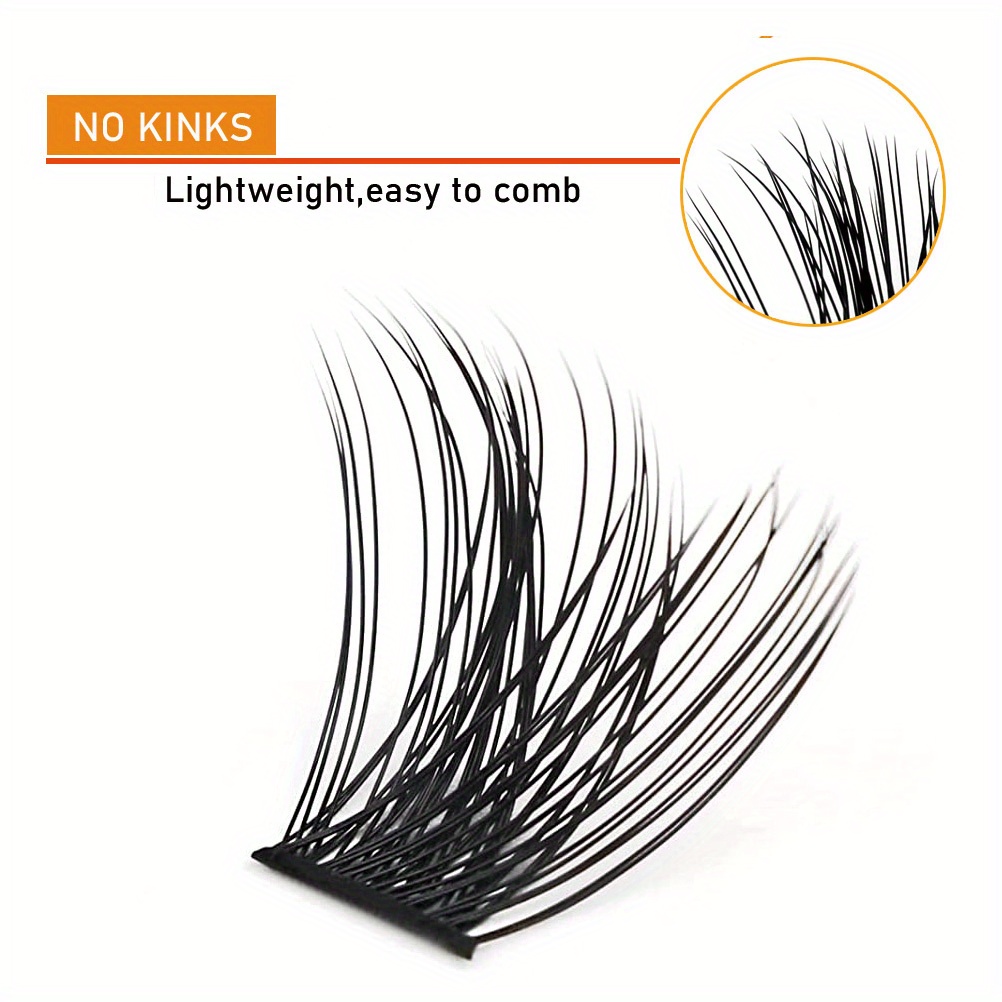 Soft Natural Segmented False Lashes Extension Diy Individual - Temu ...