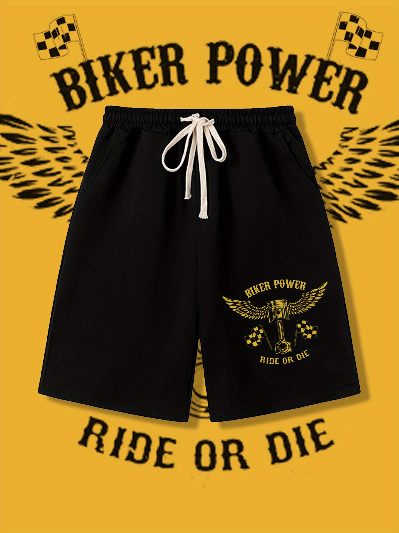 Men's Casual Drawstring Creative "la" - Temu