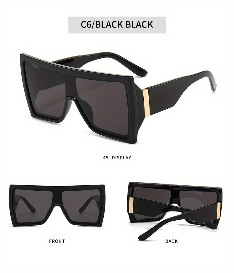 特大ワンピースファッションサングラス女性男性用 トップ メガネ 用 uv400 - {region_name}