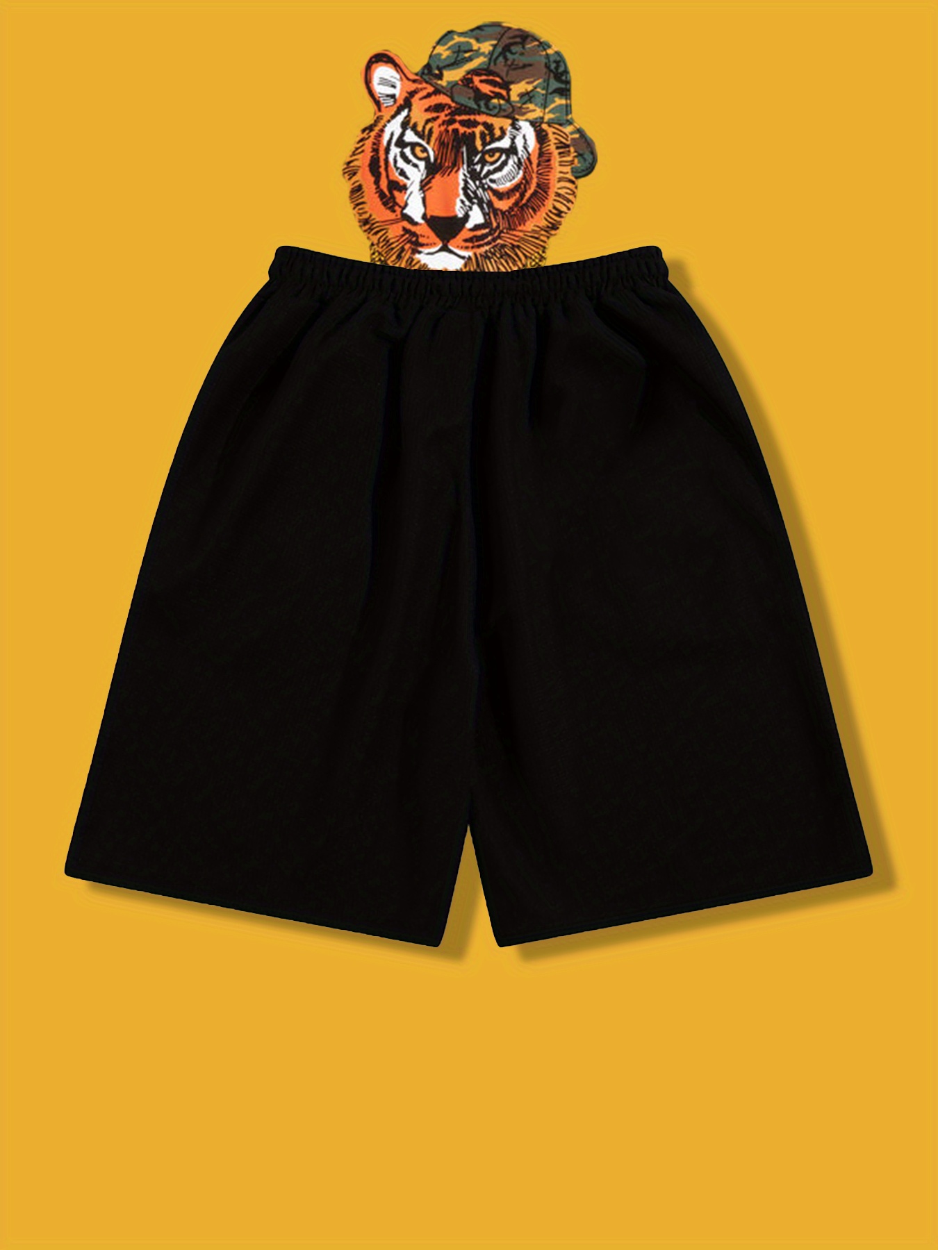 Men's Casual Elastic Drawstring Creative Versatile "tiger" - Temu ...