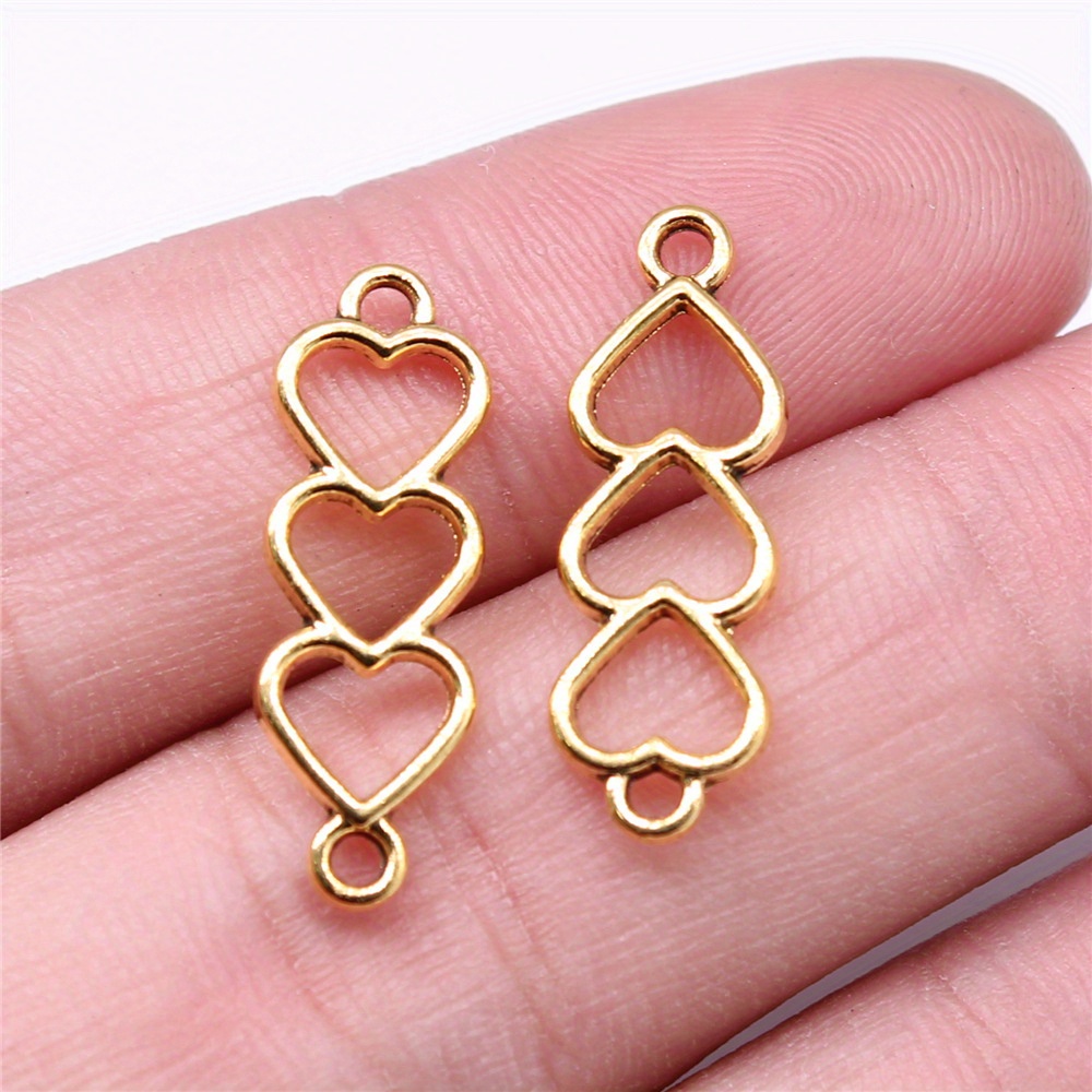 Love Heart shaped Charm Pendant Connector Charm - Temu