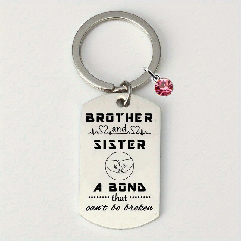 mens keychain birthstone keychain for jewelry gifts to big brother for ...