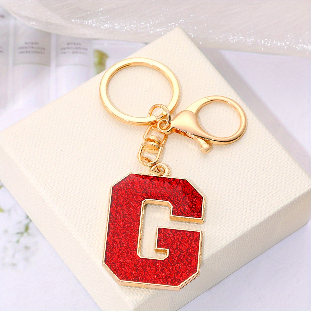 Alphabet Keychain Metal Key Ring Purse Bag Backpack Car - Temu New Zealand