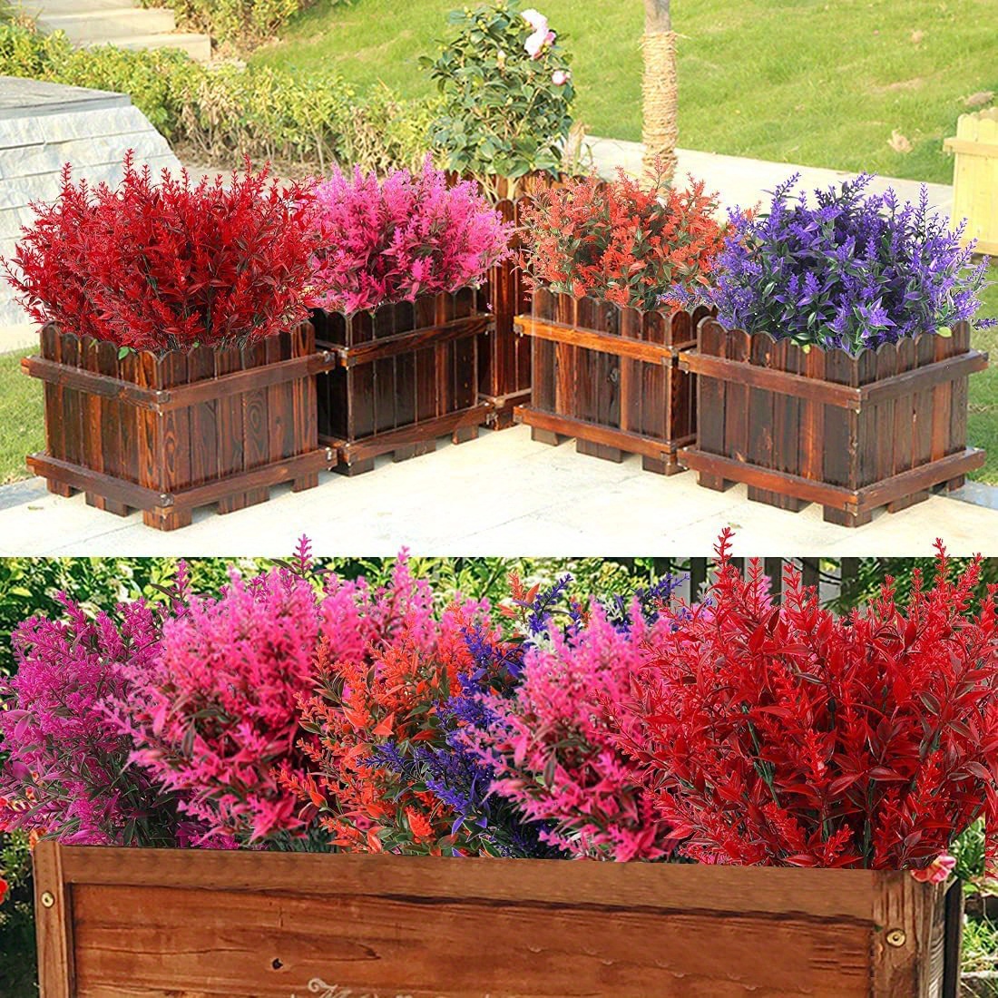 10 Uv Artificial Plants Lavender For Use For Decor Day - & Kitchen ...