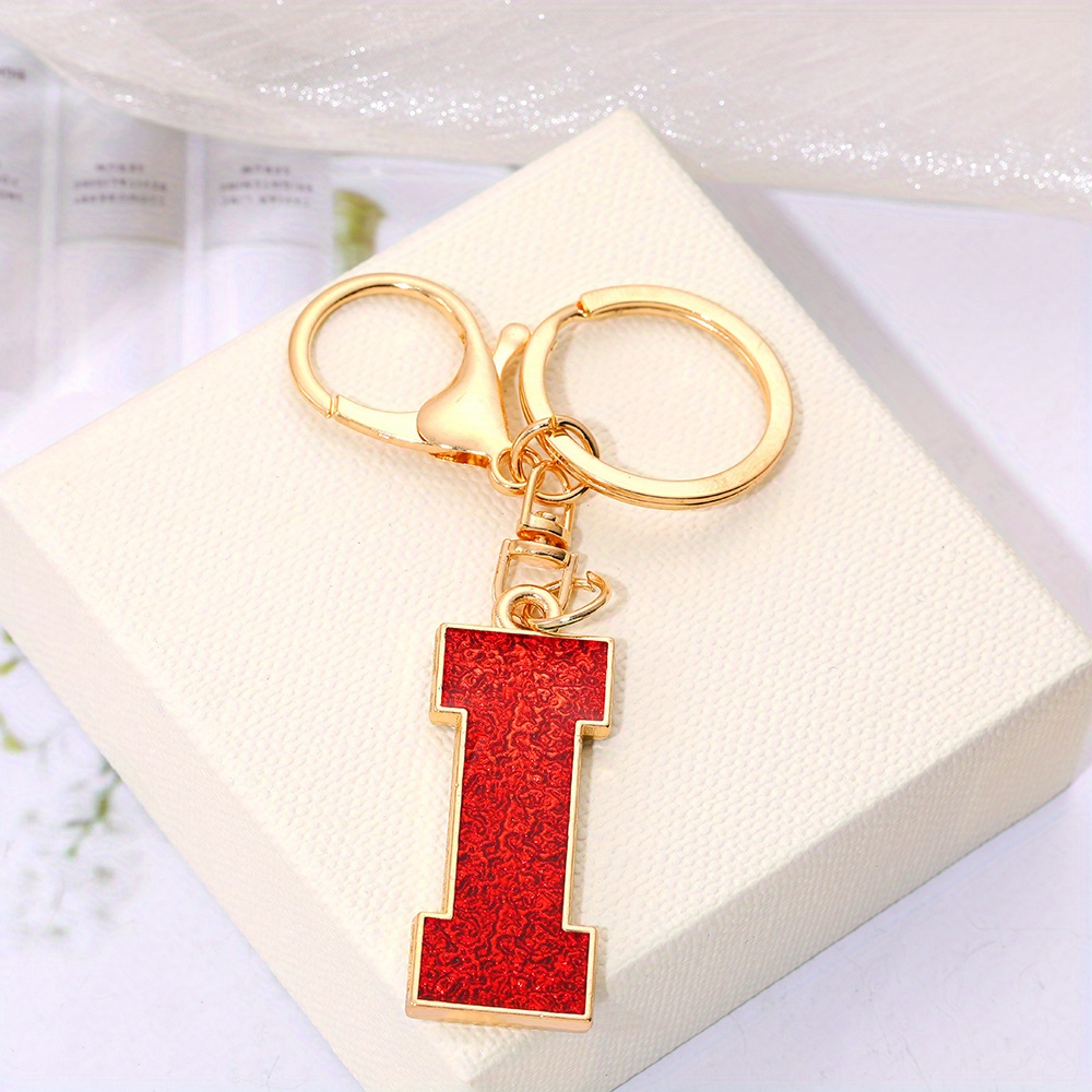 Alphabet Keychain Metal Key Ring Purse Bag Backpack Car - Temu Canada