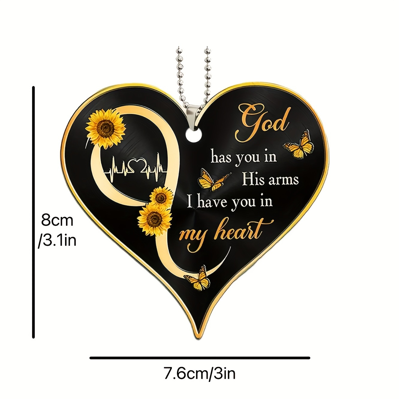 Acrylic Love Car Pendant Sunflower Letter Key Chain Perfect - Temu ...