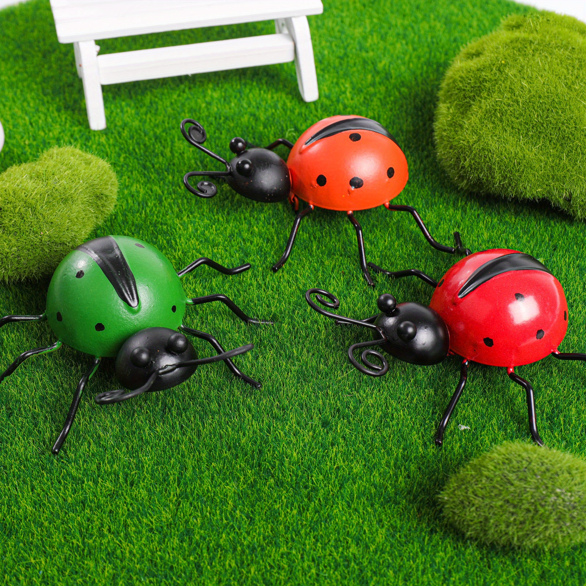Beautiful Metal Ladybug Statue Perfect Garden Art Sculpture - Temu