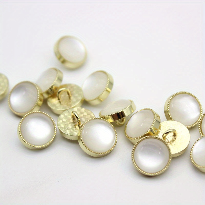 5pcs chic pearl metal buttons for t shirt and decoration 12mm - arts ...
