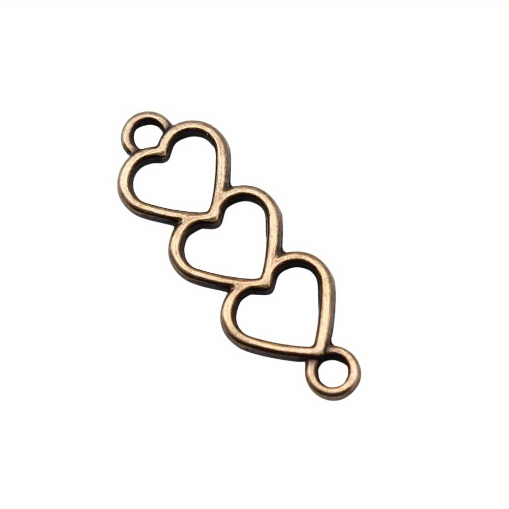 love heart shaped charm pendant connector charm - Temu Canada