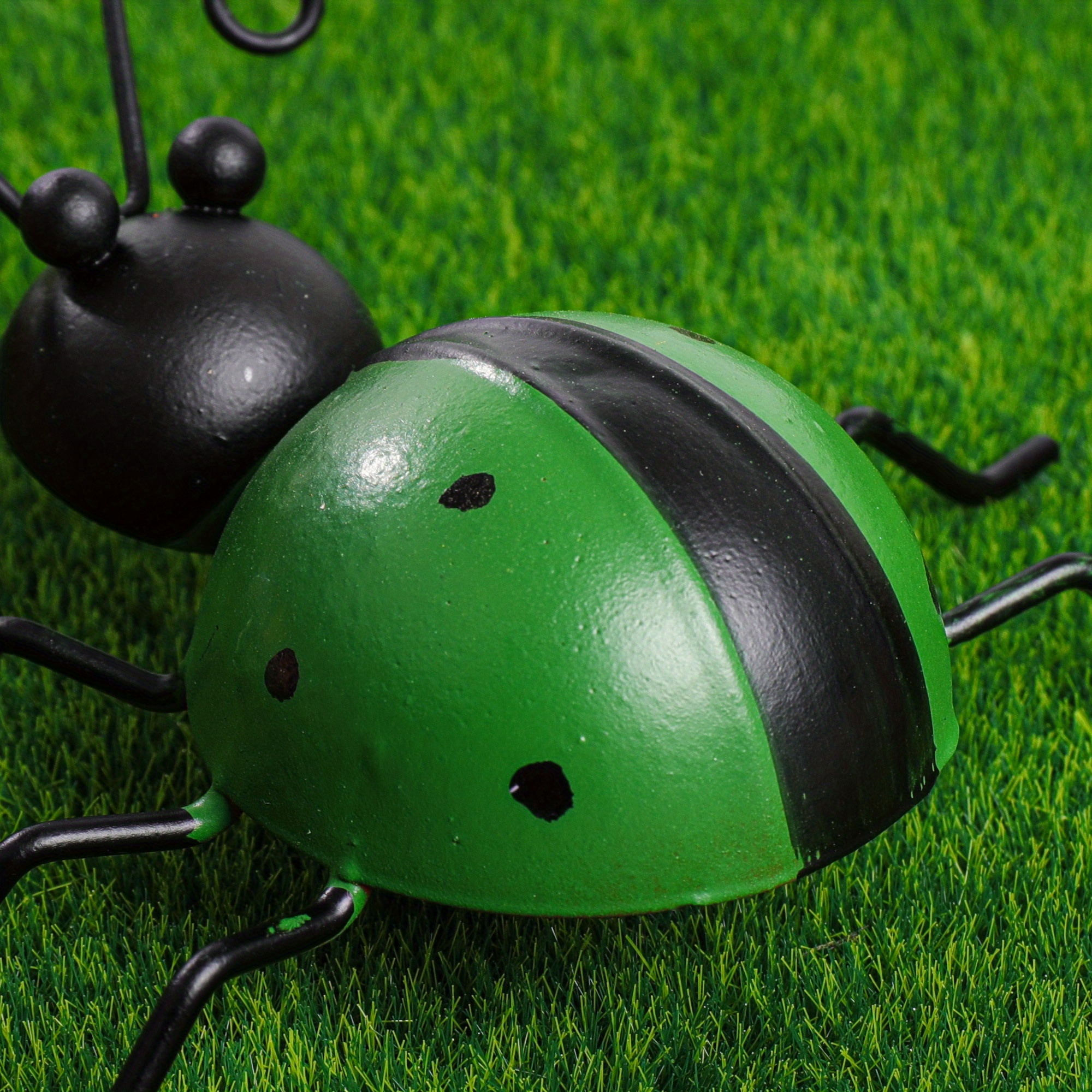 Beautiful Metal Ladybug Statue - Perfect Garden Art Sculpture For ...