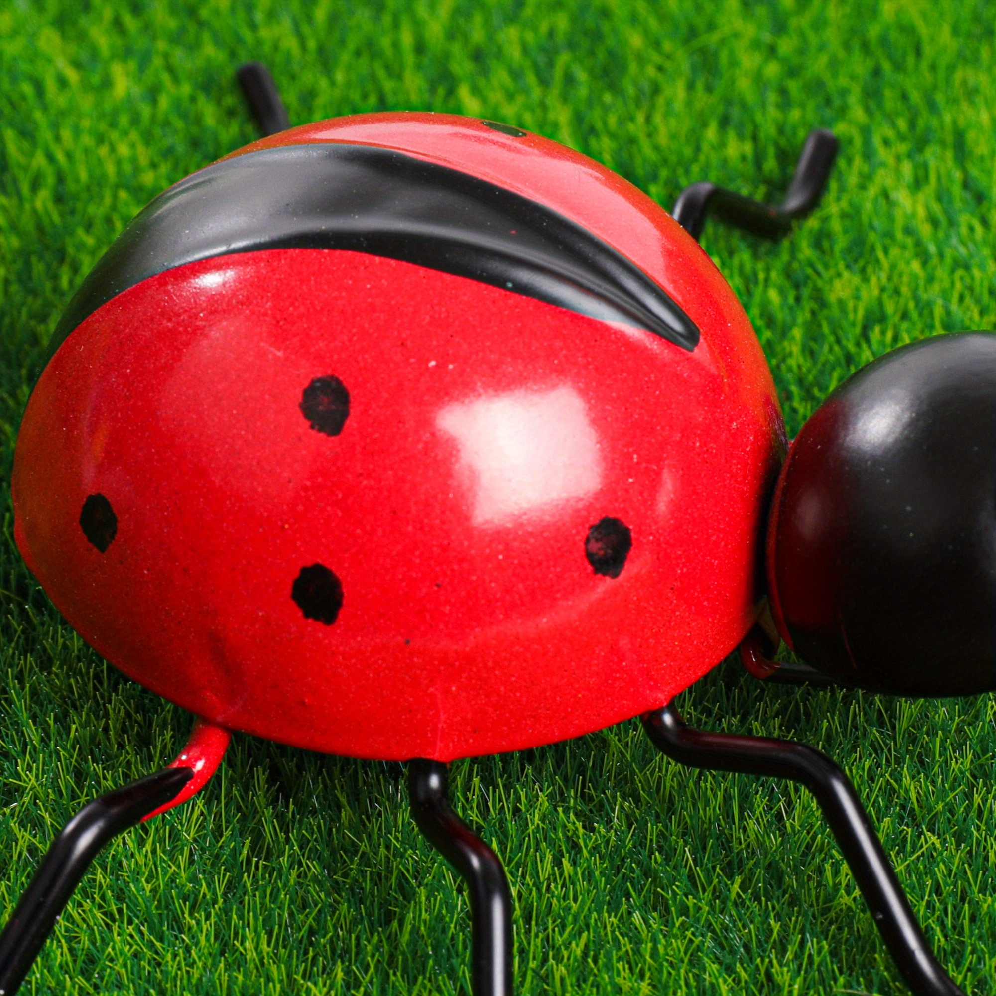 Beautiful Metal Ladybug Statue - Perfect Garden Art Sculpture For ...