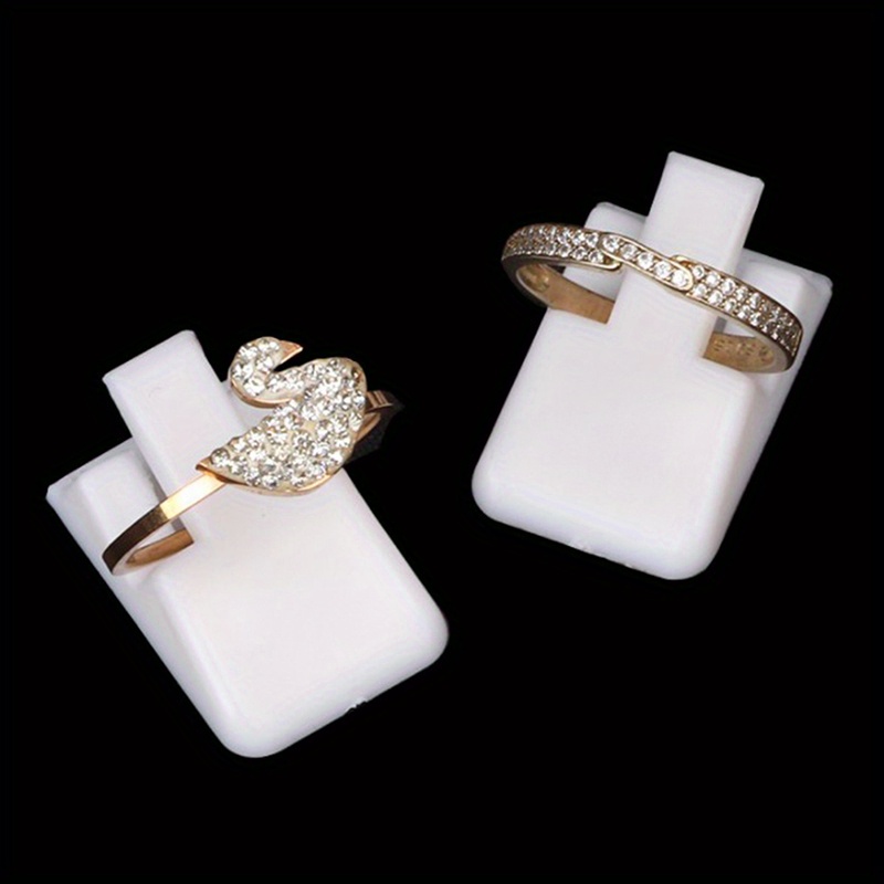 White Plastic Ring Clip Ring Display Stand Acrylic Ring - Temu New Zealand