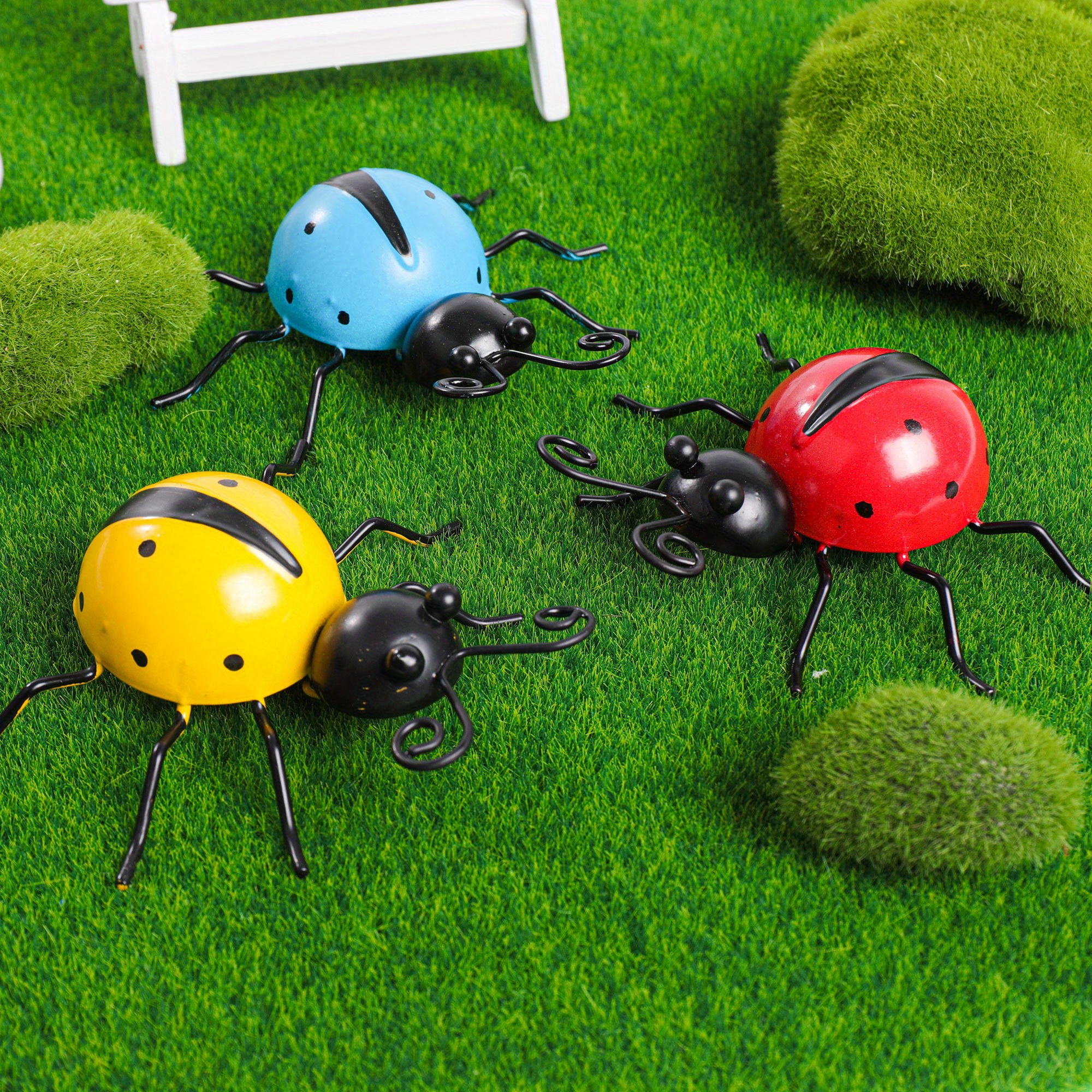 Beautiful Metal Ladybug Statue Perfect Garden Art Sculpture - Temu