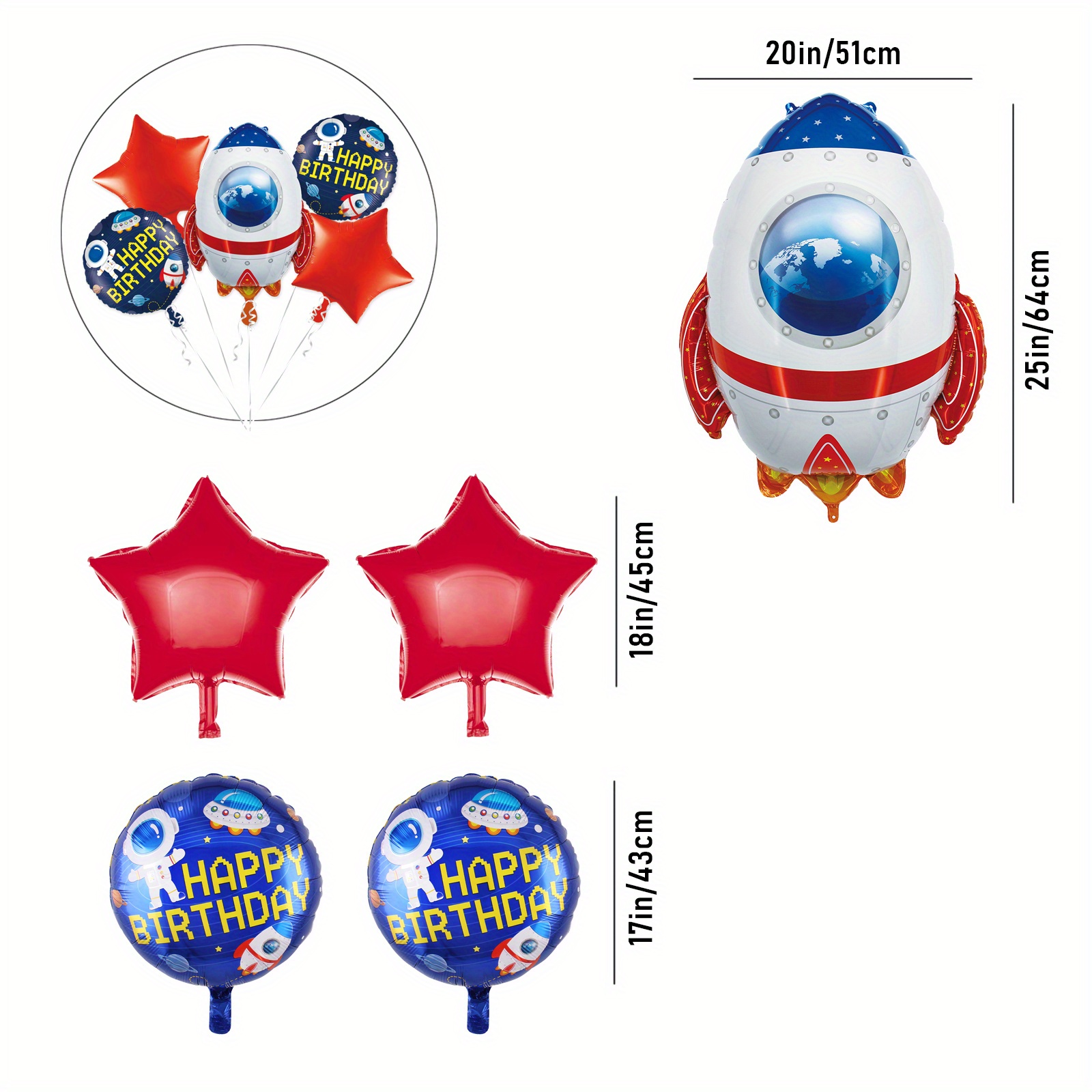 Space Adventure Awaits Astronaut Rocket Flying Saucer Balloon ...