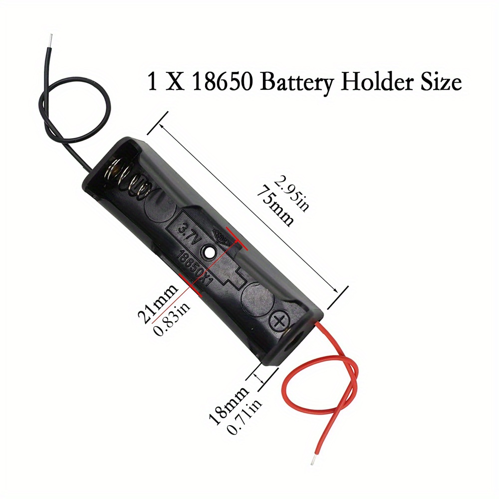 18650 Battery Box Battery Holder 18650 Single cell - Temu