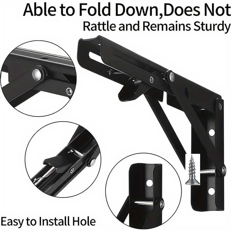 Folding Shelf Brackets Heavy Duty Floating Triangular Shelf - Temu