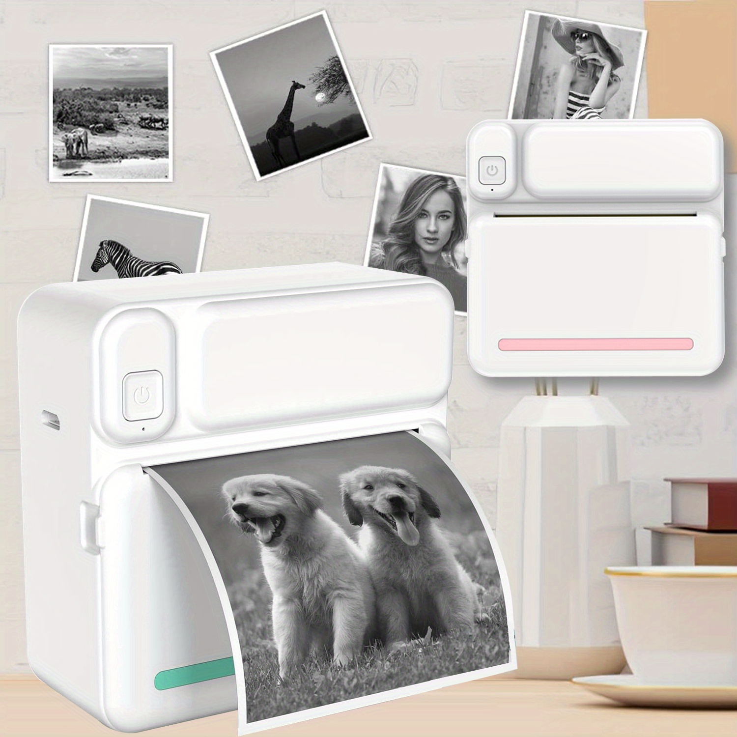 Portable Mini Wireless Thermal Printer Print Photos Labels - Temu