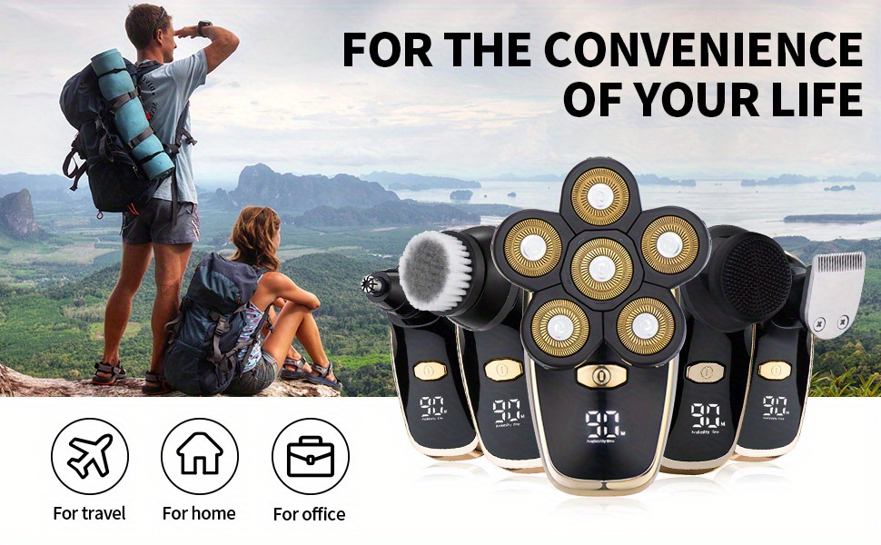 Ultimate Cordless Electric Razor Bald Men Rechargeable - Temu United