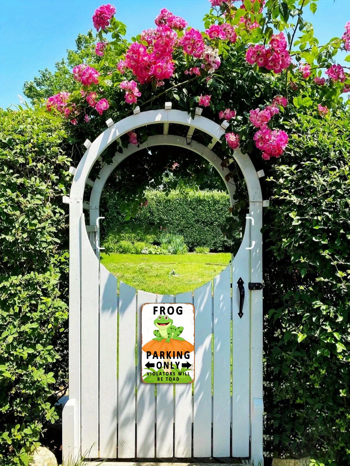 Retro Tin Sign Frog Parking Metal Sign Wall Art Plaque Home - Temu ...